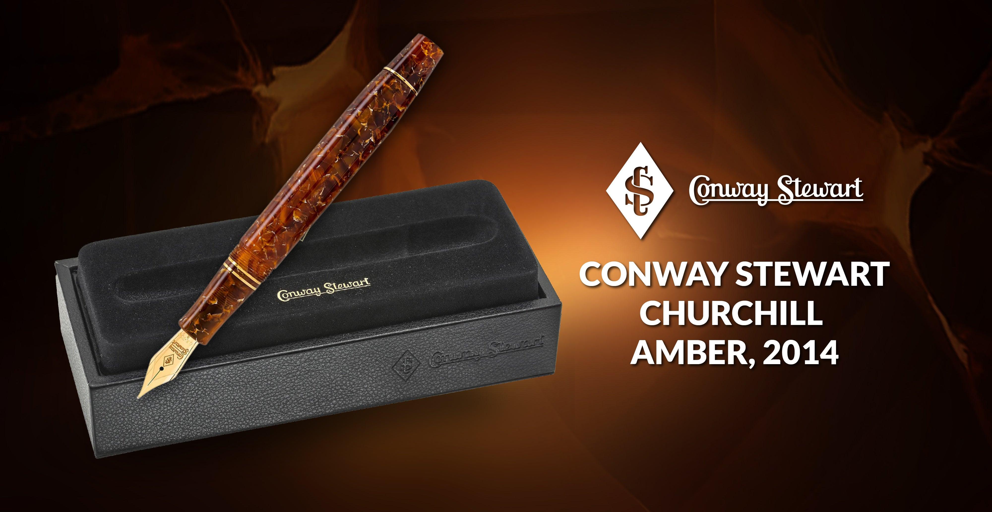 Conway Stewart Churchill Amber - Stylo de fonte Edition limitée